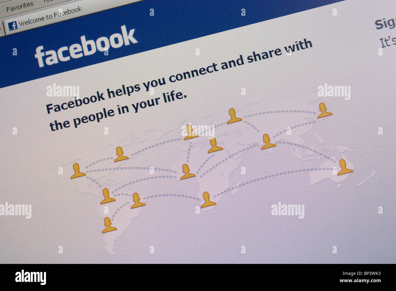 facebook screen shot Stock Photo - Alamy