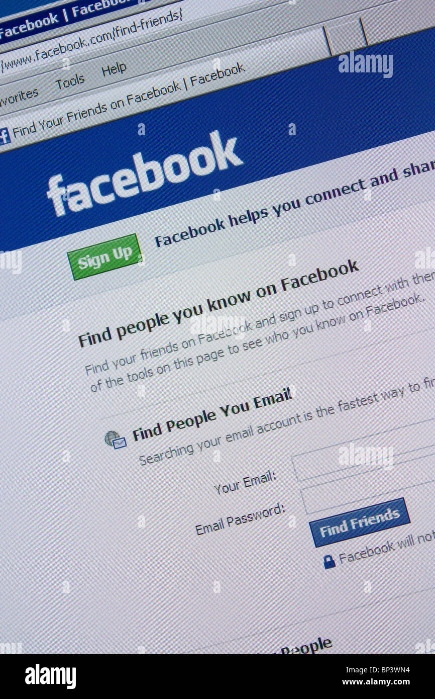 facebook computer screenshot capture Stock Photo - Alamy