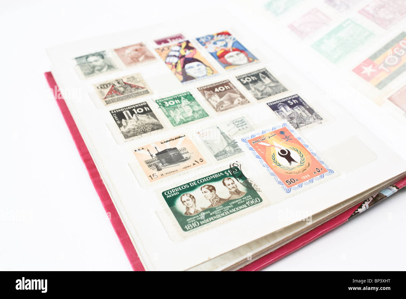 inside stamp collection album Stock Photo - Alamy