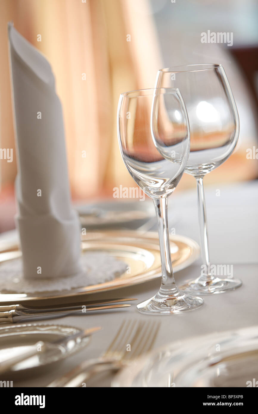 A table set in a restaurant, Berlin, Germany Stock Photo - Alamy