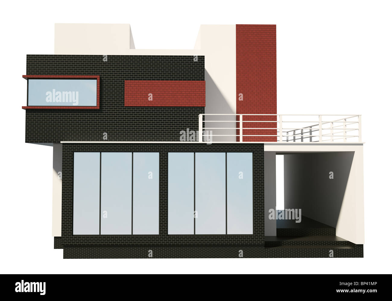 House front red brick Cut Out Stock Images & Pictures - Alamy