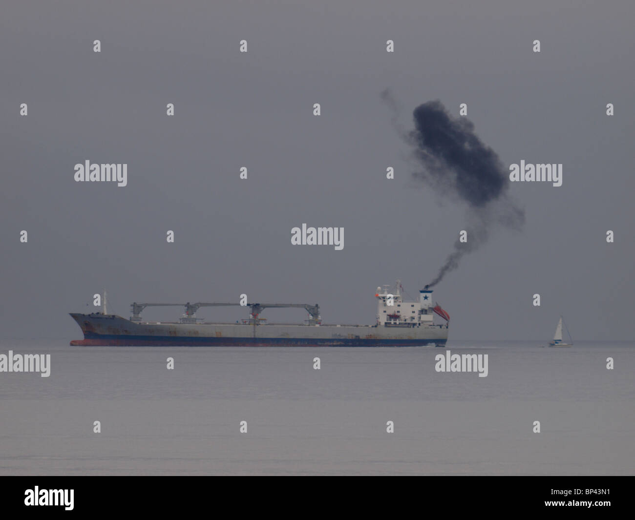 Ship funnel black smoke hi-res stock photography and images - Alamy