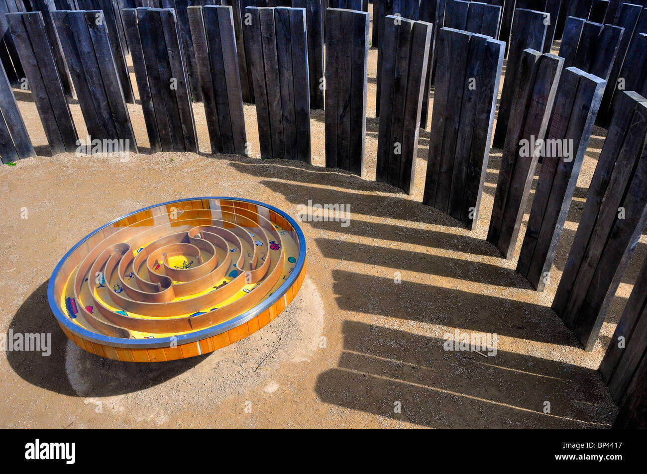 Labyrinth in Priory Park, Bedford, England Stock Photo - Alamy