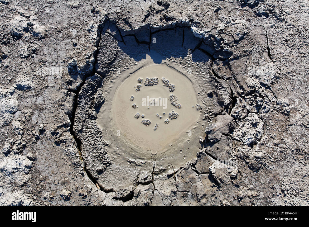 Azerbaijan - Qobustan - bubbling mud volcano Stock Photo - Alamy