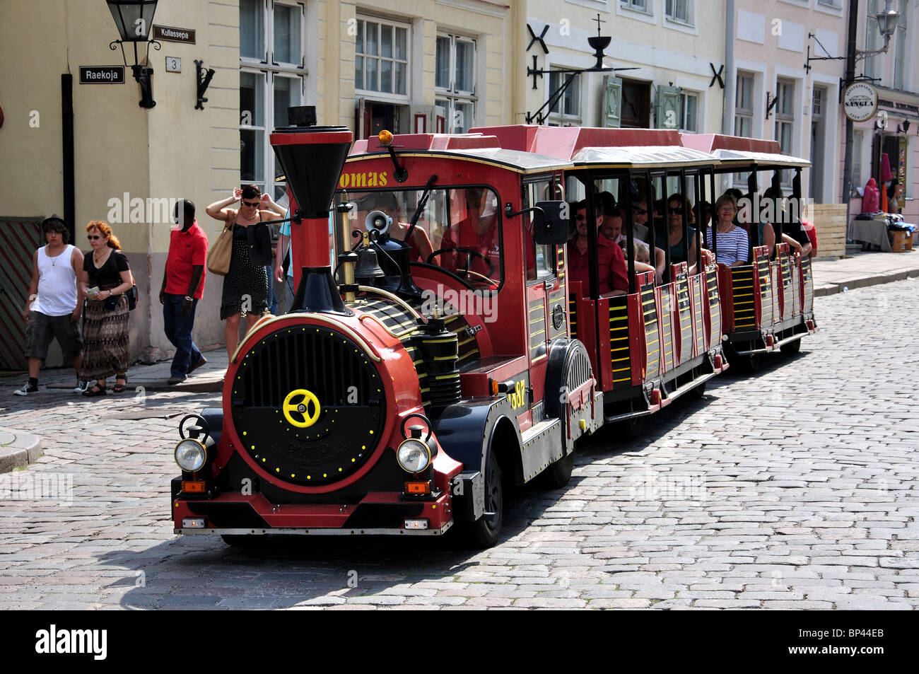 Electric train, Town Hall Square (Raekoja Plats), Old Town, Harju ...