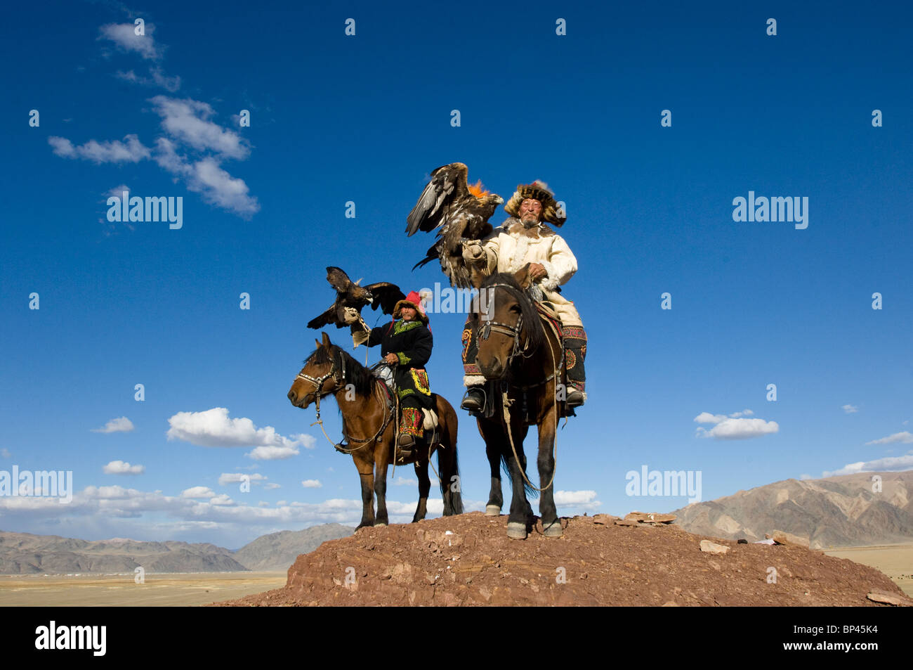 Kazakh men at Altai Eagle Festival Stock Photo - Alamy
