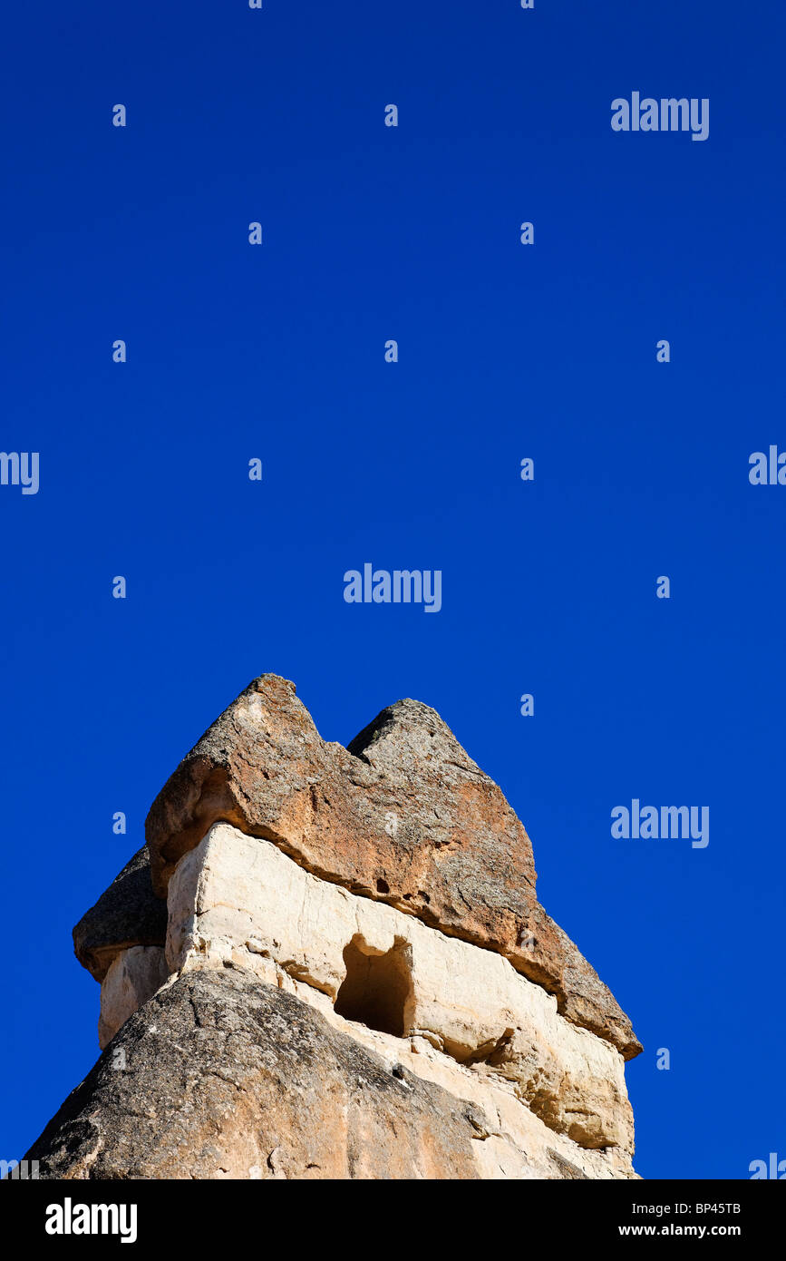 Turkey - Cappadocia - Zelve - dwelling carved on top of a limestone ...