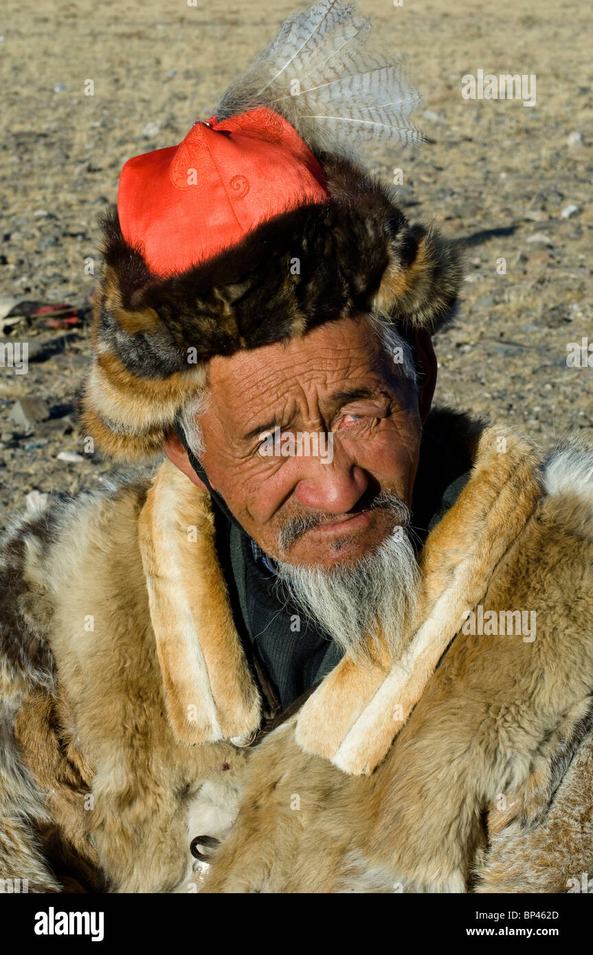 Man at Altai Eagle Festival Stock Photo - Alamy