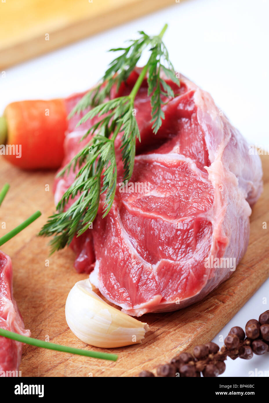 Raw shin beef Stock Photo - Alamy
