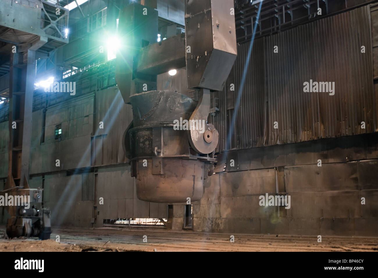 Foundry ladle in casthouse on metallurgy plant Stock Photo - Alamy