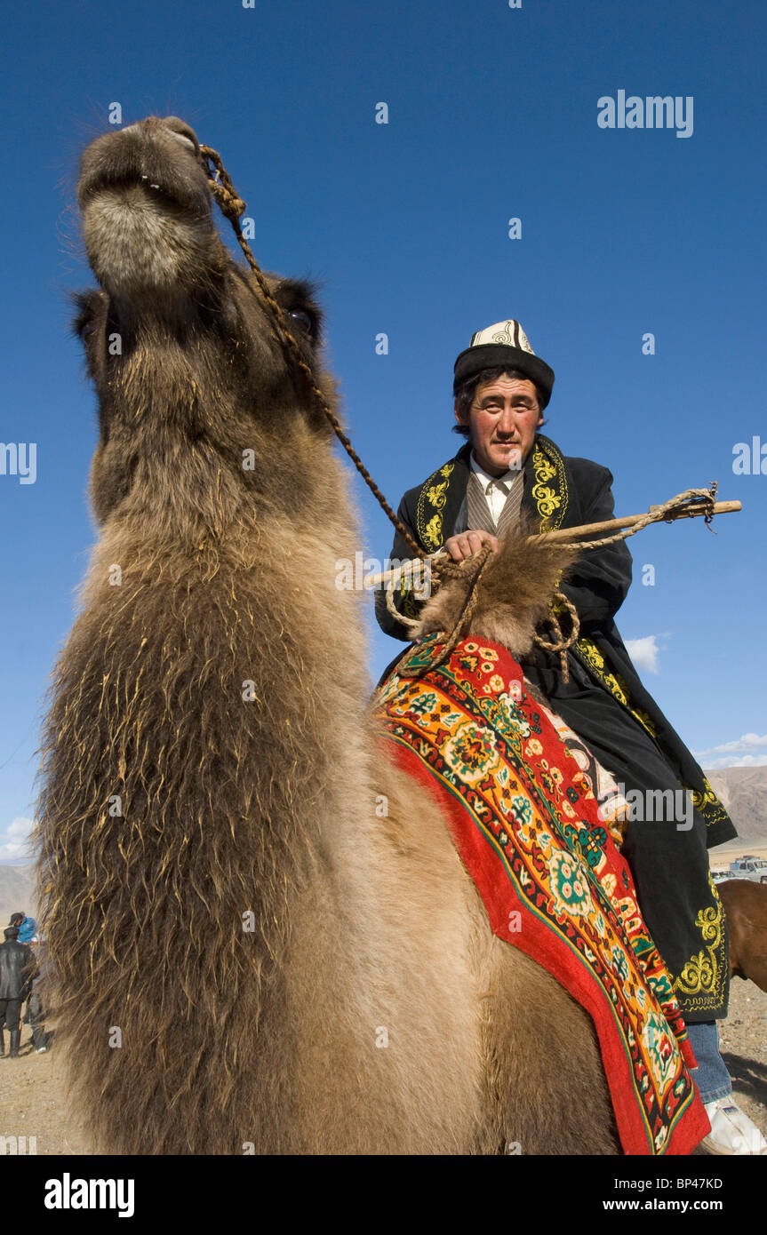 Kazakh men at Altai Eagle Festival Stock Photo - Alamy