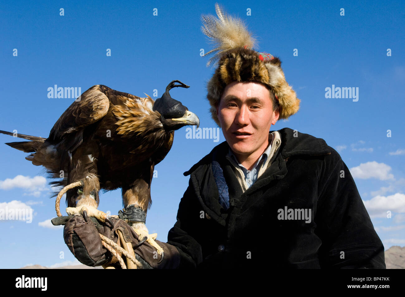 Kazakh man at Altai Eagle Festival Stock Photo - Alamy