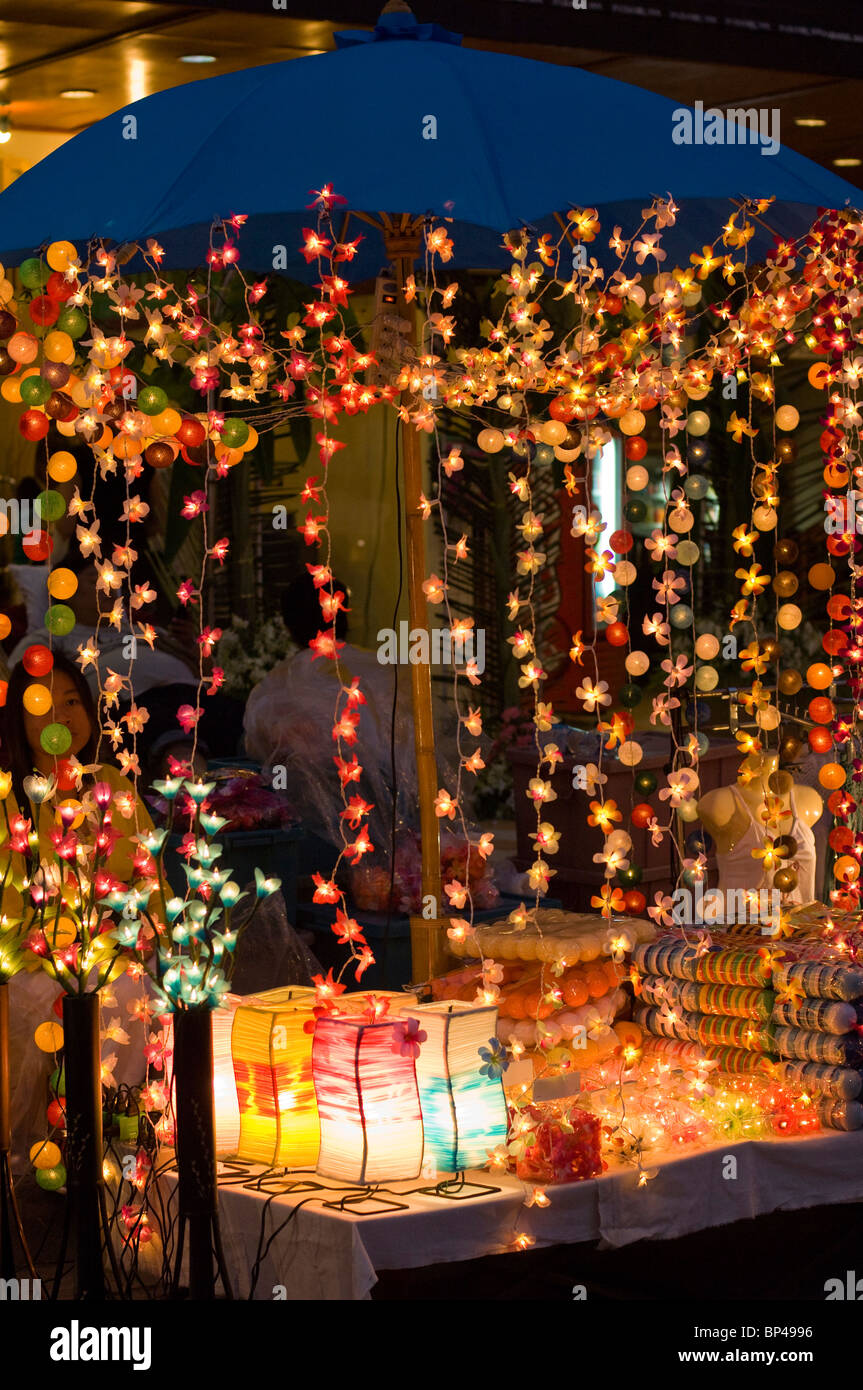 Stall of lights at night market Stock Photo - Alamy