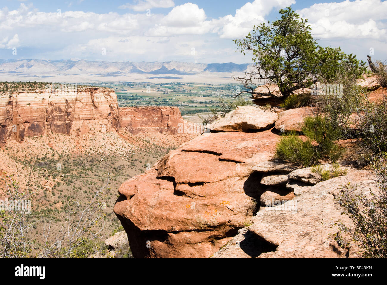 View of Monument Canyon from Rim Rock Drive in the Colorado National ...