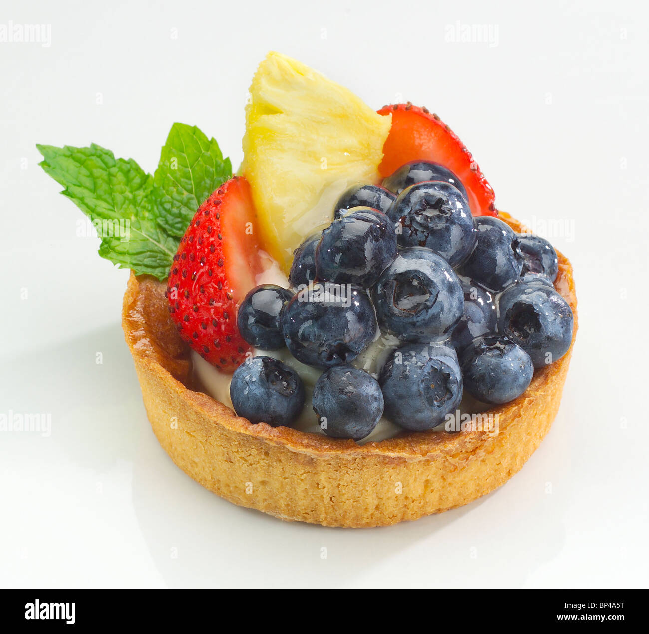 Fruit tart on white with soft shadow Stock Photo - Alamy