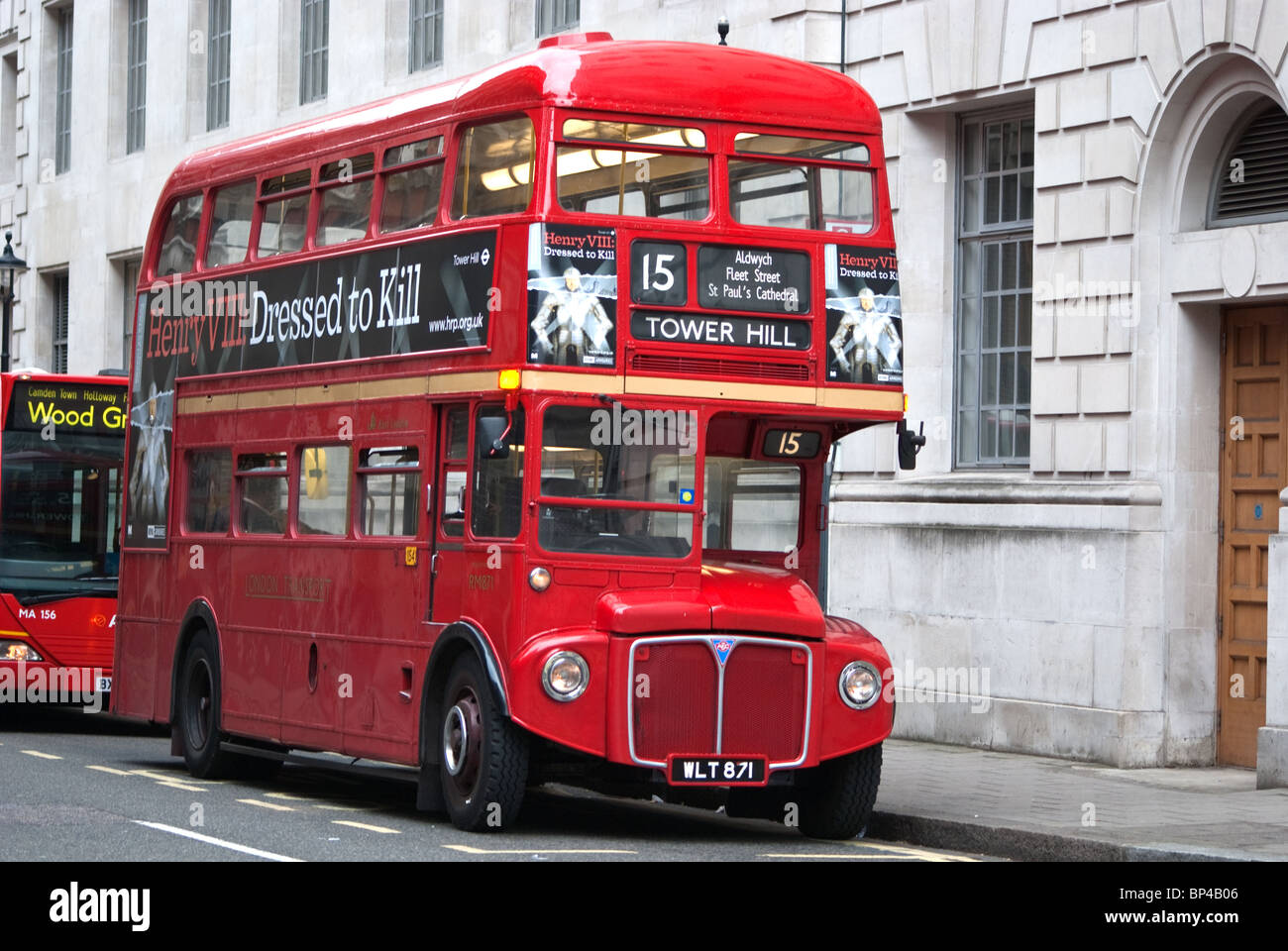 Routemaster Bus on the No. 15 heritage route Stock Photo - Alamy