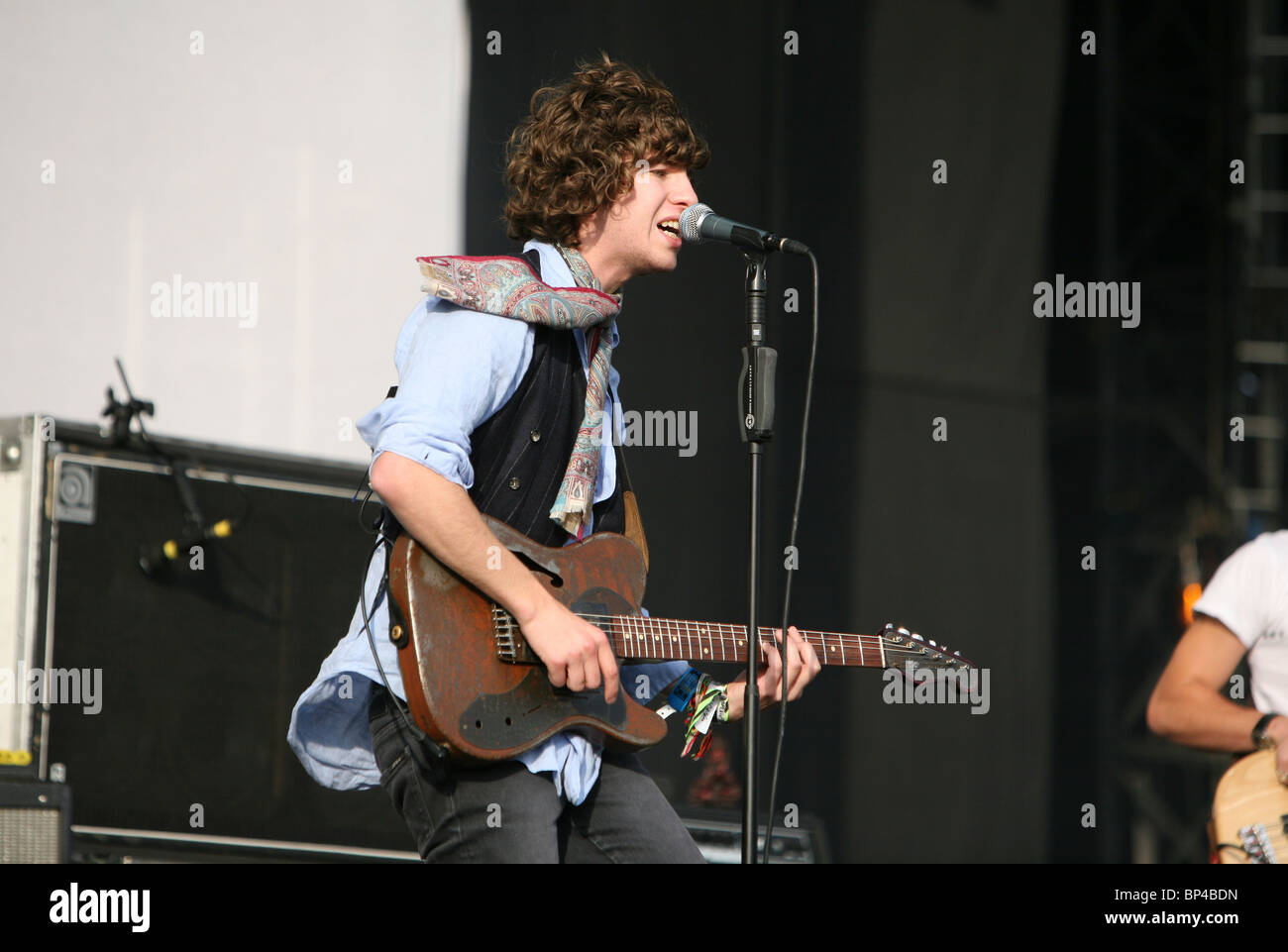 Luke Pritchard of The Kooks performing live on stage at V Festival ...