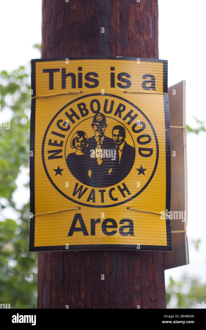 Neighbourhood Watch sign Stock Photo - Alamy