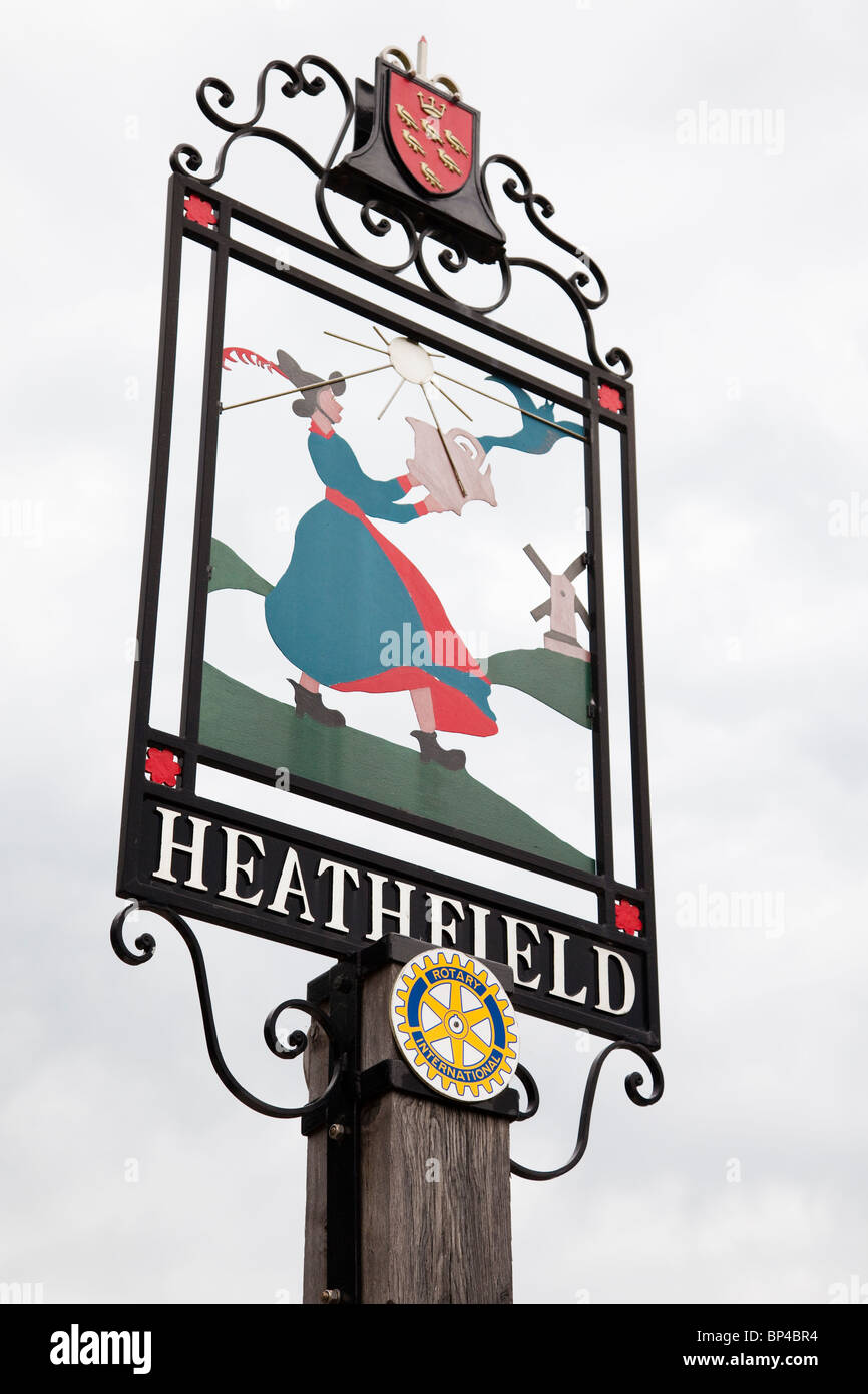 Village Sign, presented to local people by Heathfield and Waldron ...
