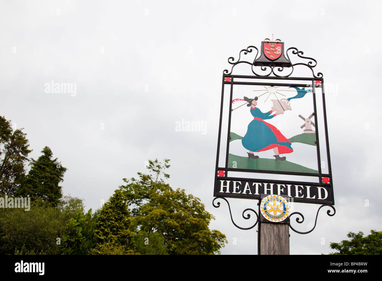 Village Sign, presented to local people by Heathfield and Waldron ...
