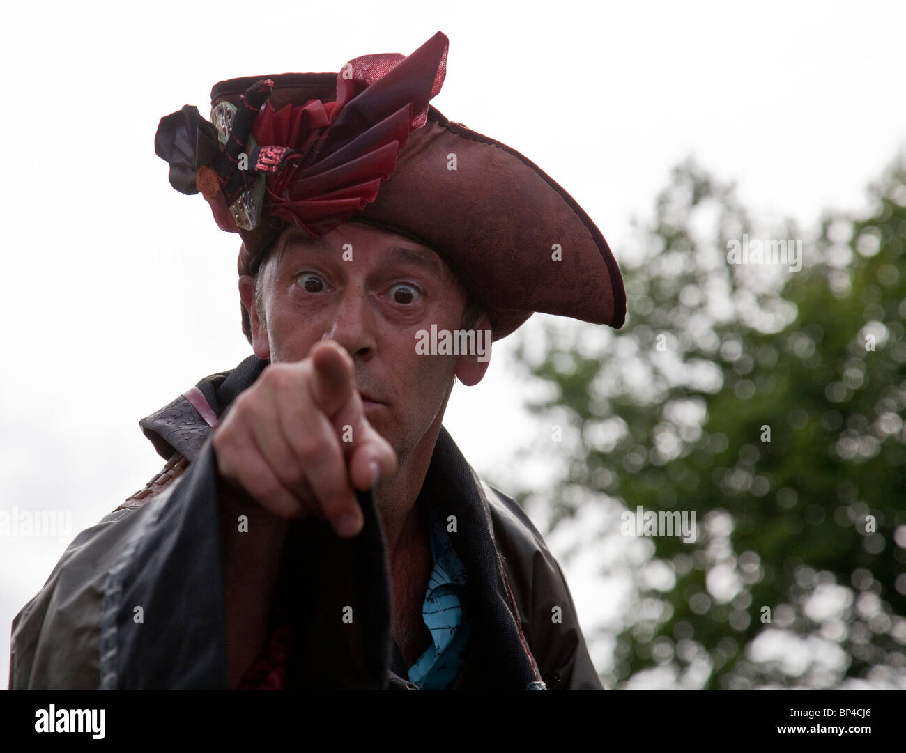 actor pointing at camera during a production of Cargo, a drama/play ...