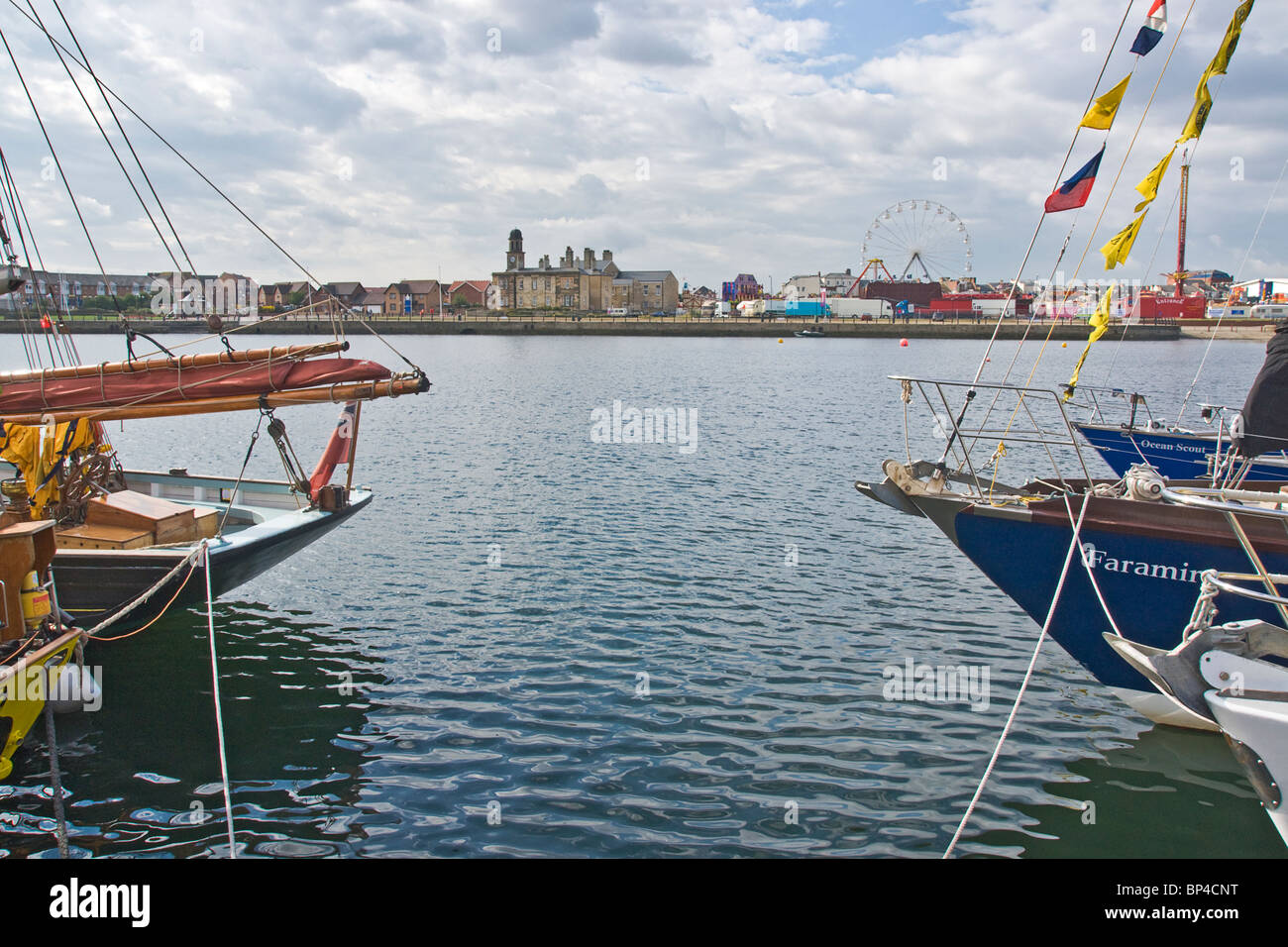 Looking across Hartlepool Marina towards the old Customs House. The ...