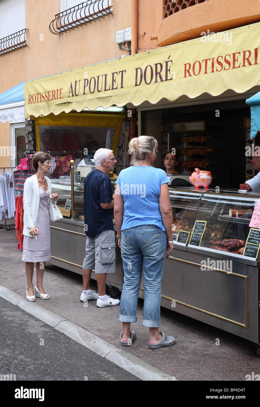roast chicken shop in cavalaire, var, south of france Stock Photo - Alamy