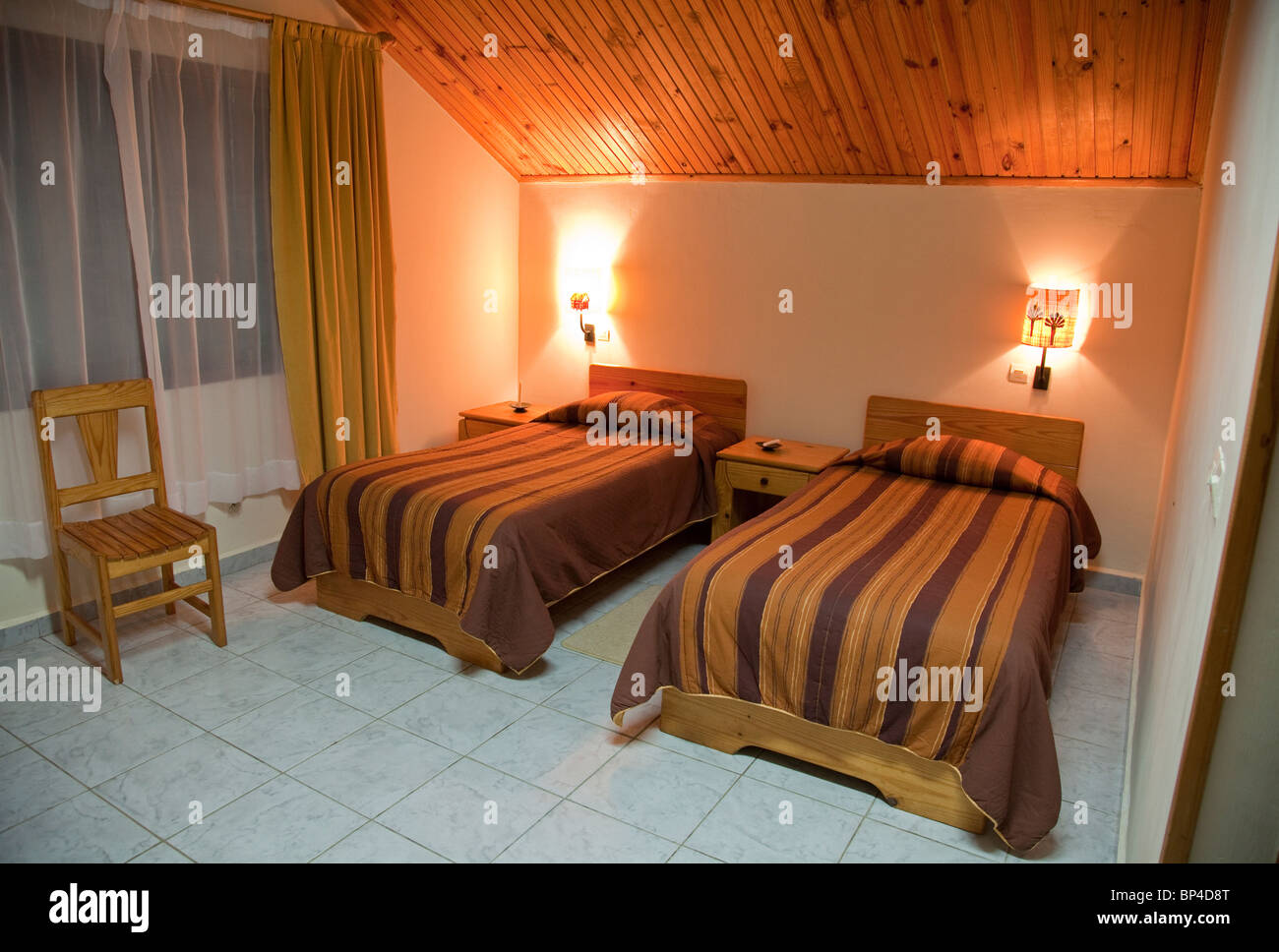 A guest bedroom at Setam Lodge, Ranomafana National Park, Madagascar ...