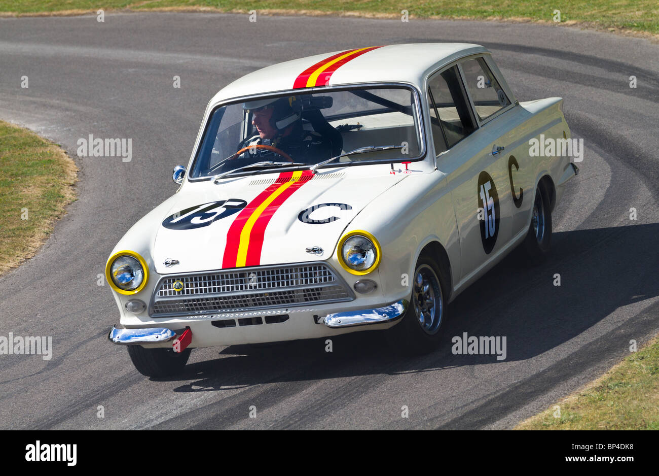 1964 Ford Lotus Cortina Mk1 with driver Andrew Haddon at the 2010 ...