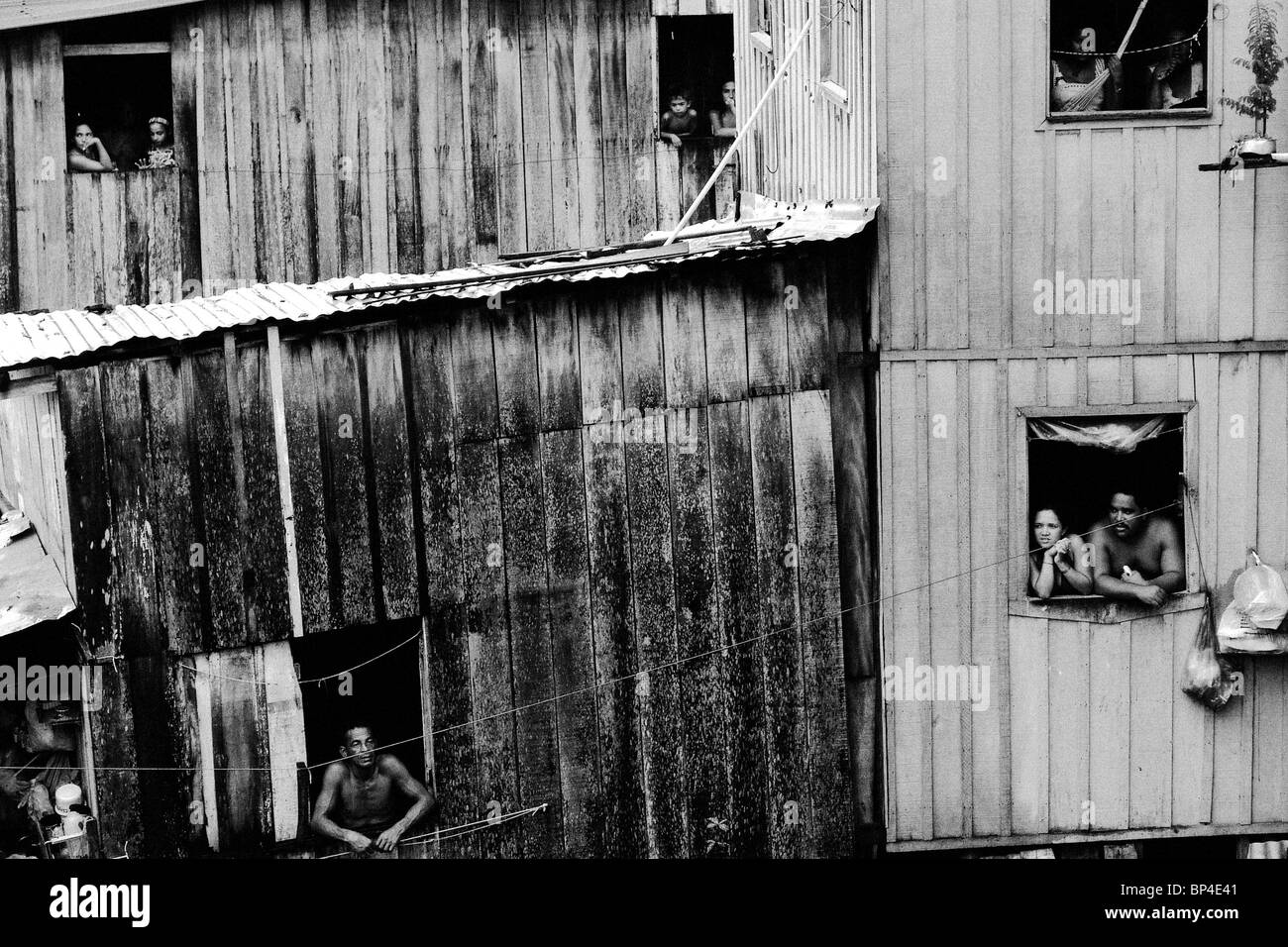 Shanty town Black and White Stock Photos & Images - Alamy