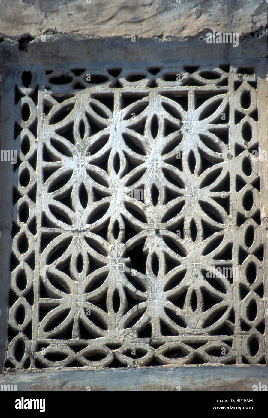 Window on a traditional coral-stone house in Bur Dubai UAE Stock Photo ...