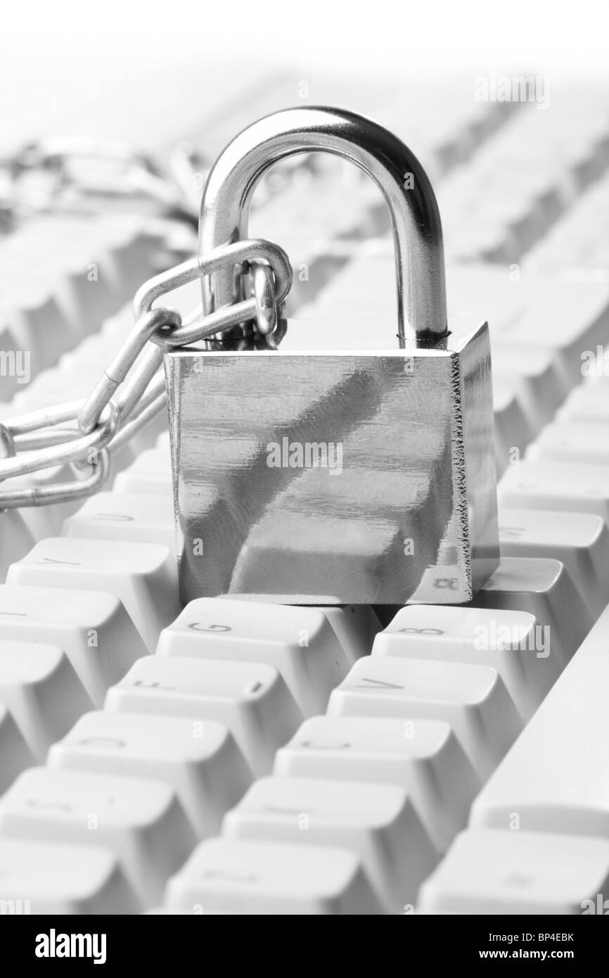 Computer security concept keyboard chain hi-res stock photography and ...