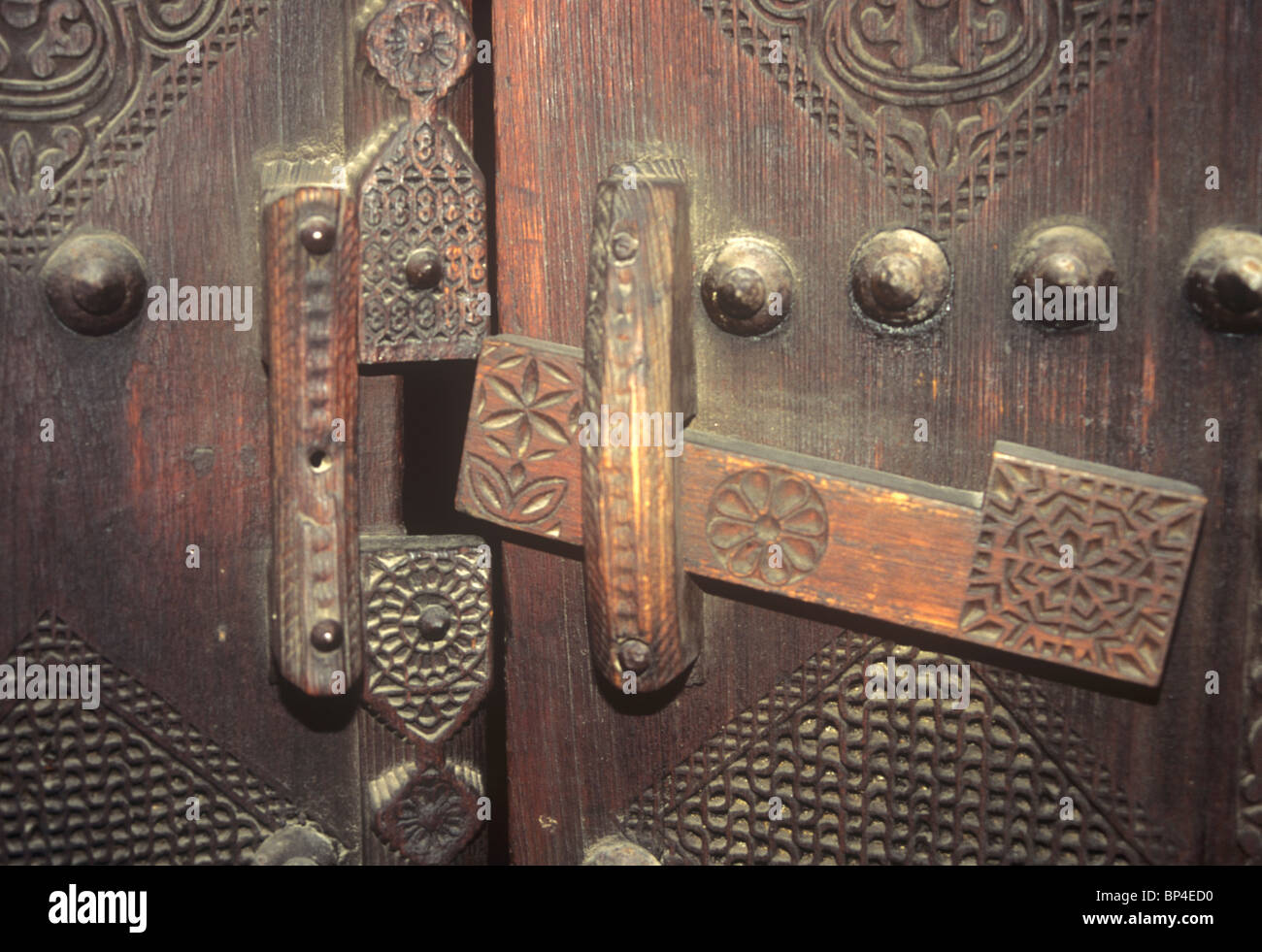 Traditional wooden door on a merchant house in Bahrain Stock Photo - Alamy