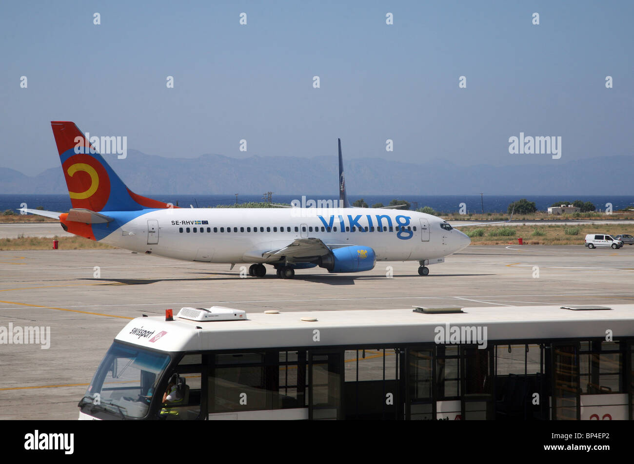 Viking plane on runway Rhodes Greece Stock Photo - Alamy