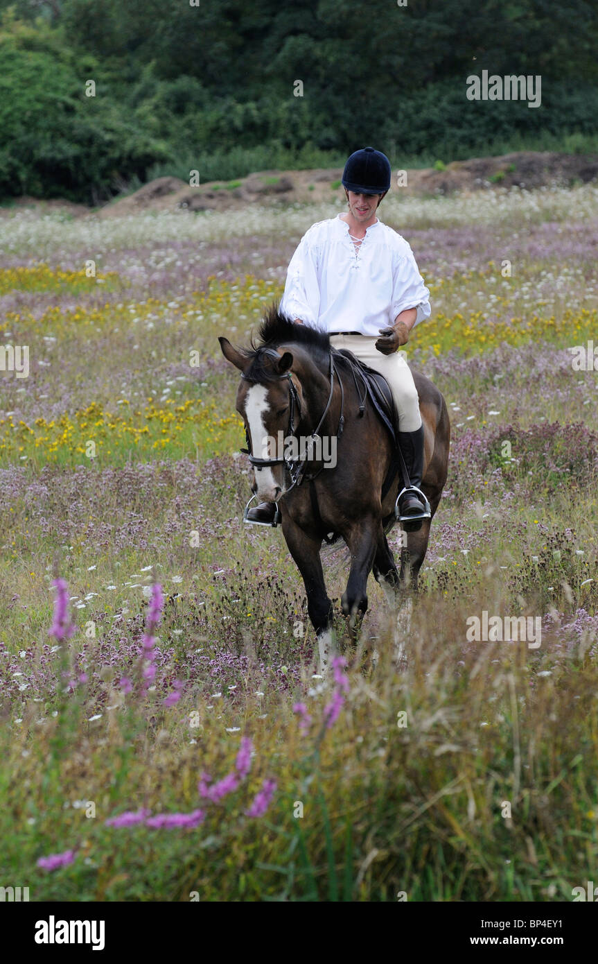Flowers horse riding rider hi-res stock photography and images - Alamy