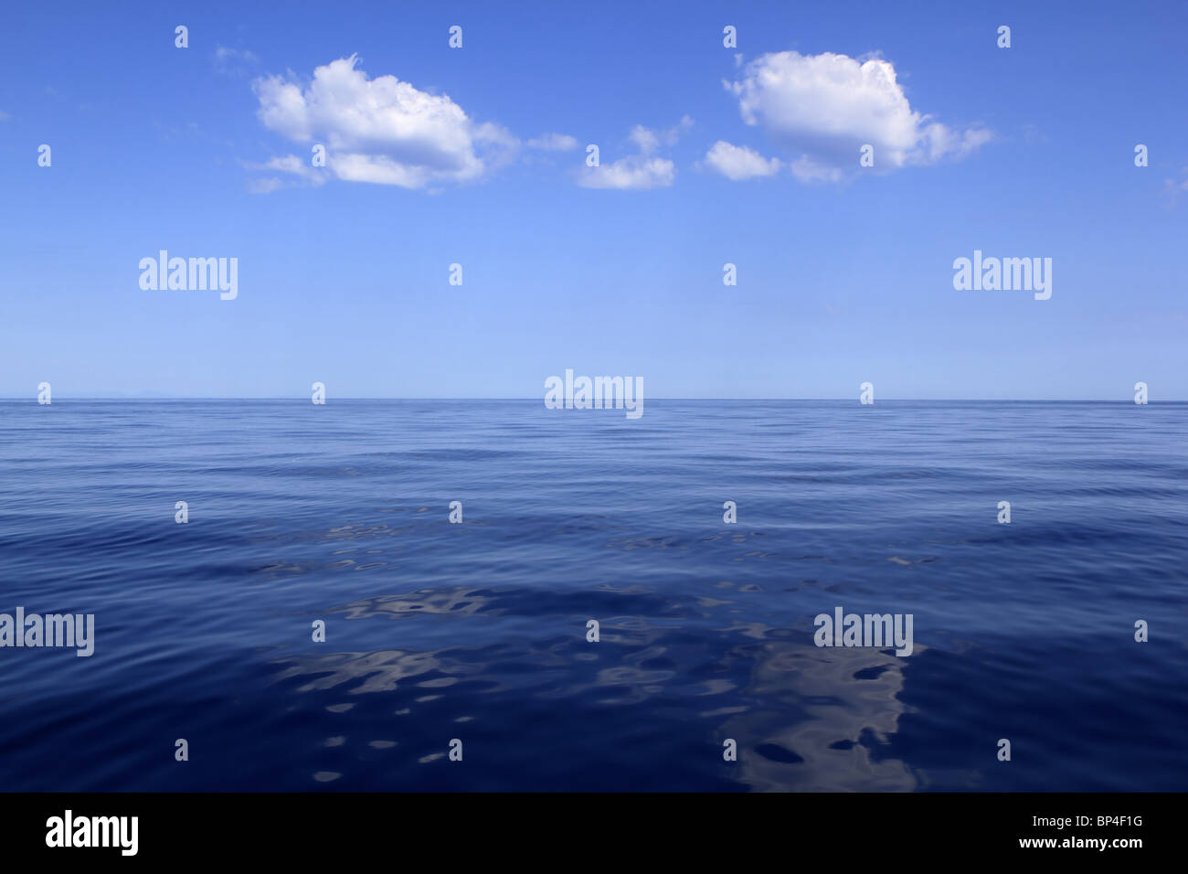 blue sea horizon ocean perfect in calm sunny day mediterranean Stock ...