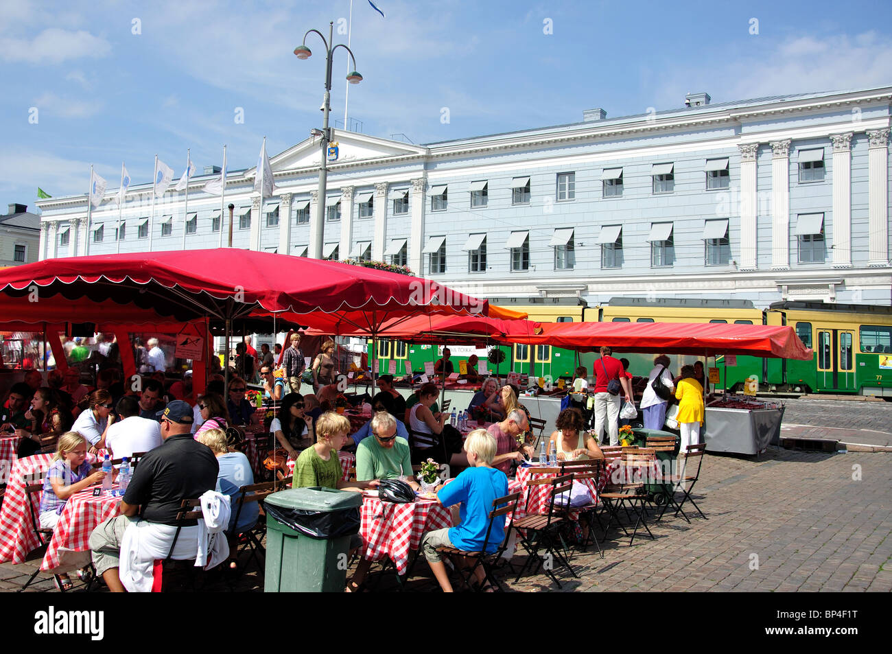 Outdoor market, Kauppatori Market Square, City of Helsinki, Republic of ...