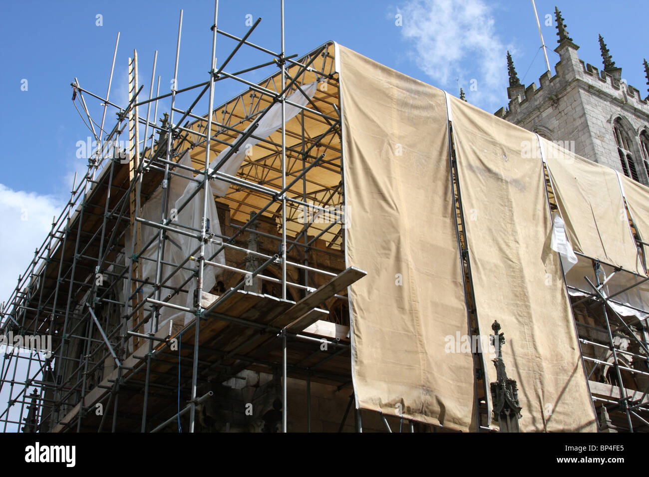 Church repair scaffolding hi-res stock photography and images - Alamy