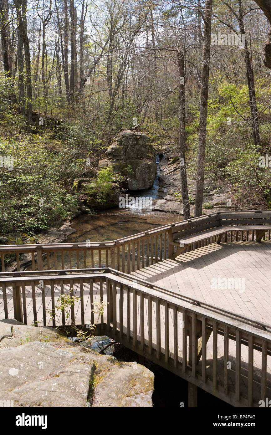 Fort Payne, AL - Apr 2009 - Small waterfall at wooden overlook on ...