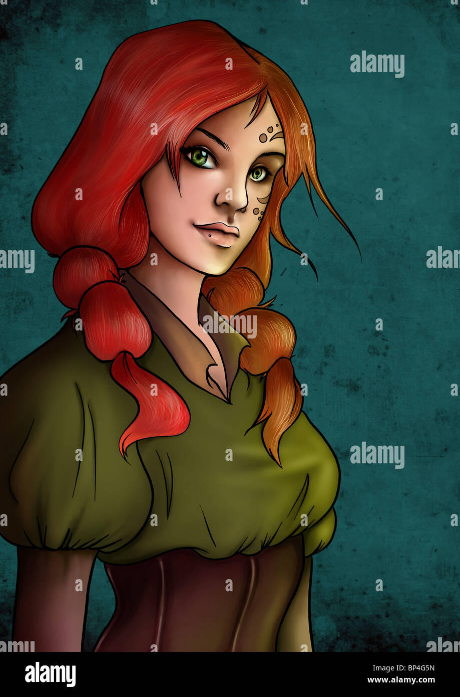 female fantasy character's portrait Stock Photo - Alamy