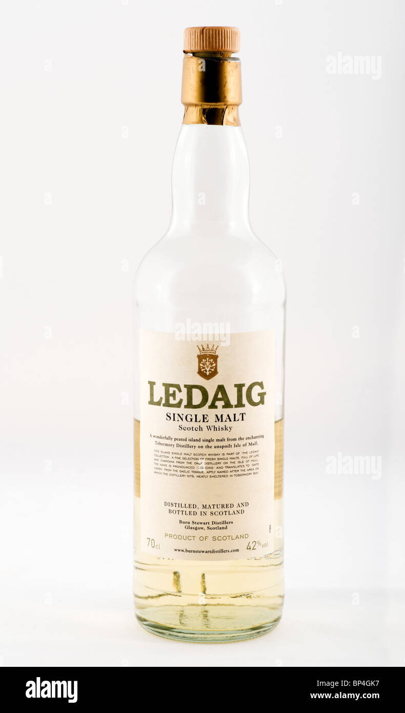 Bottle of Ledaig single malt Scotch Whisky Stock Photo - Alamy