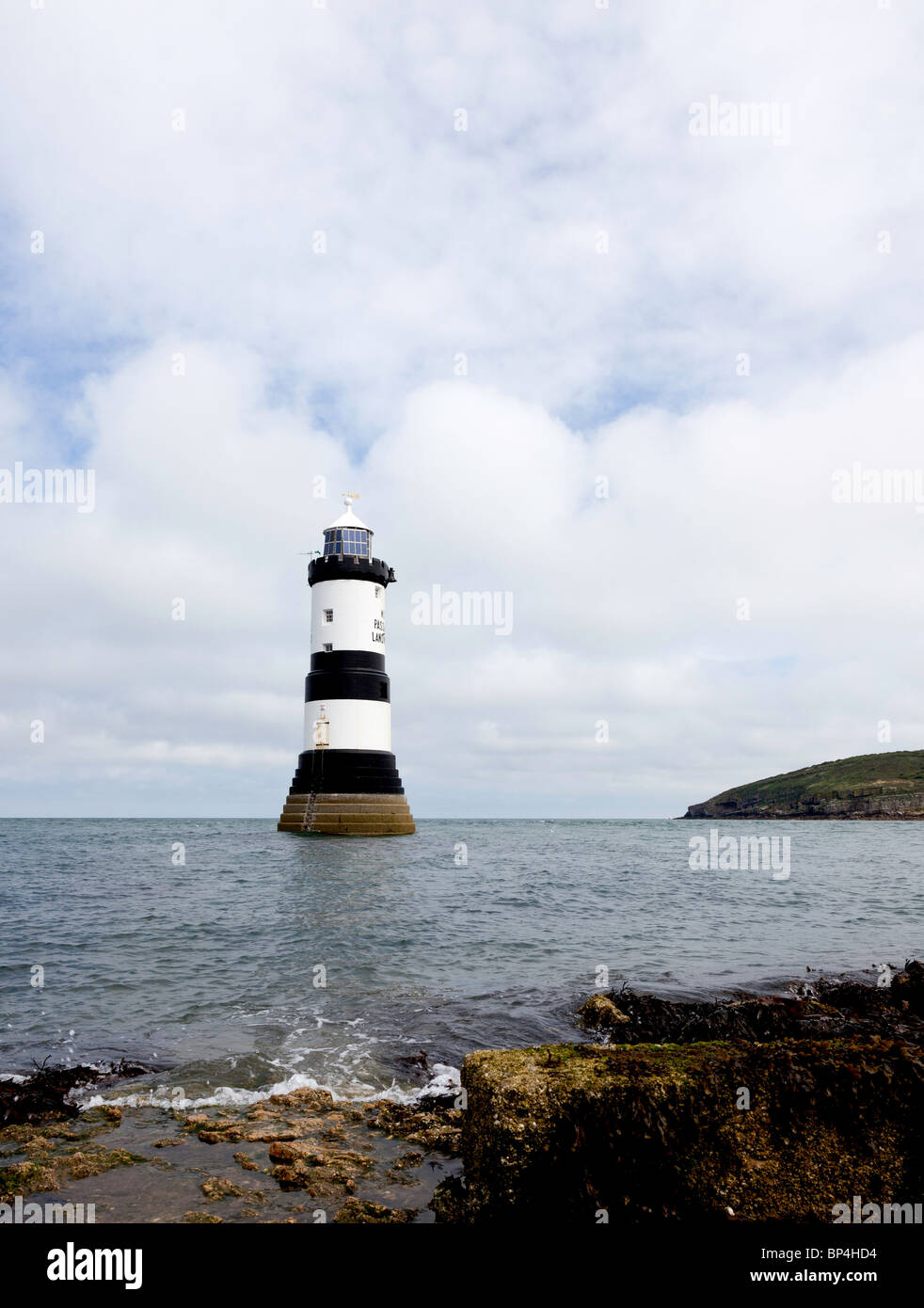 The lighthouse at Penmon Point Anglesey Stock Photo - Alamy
