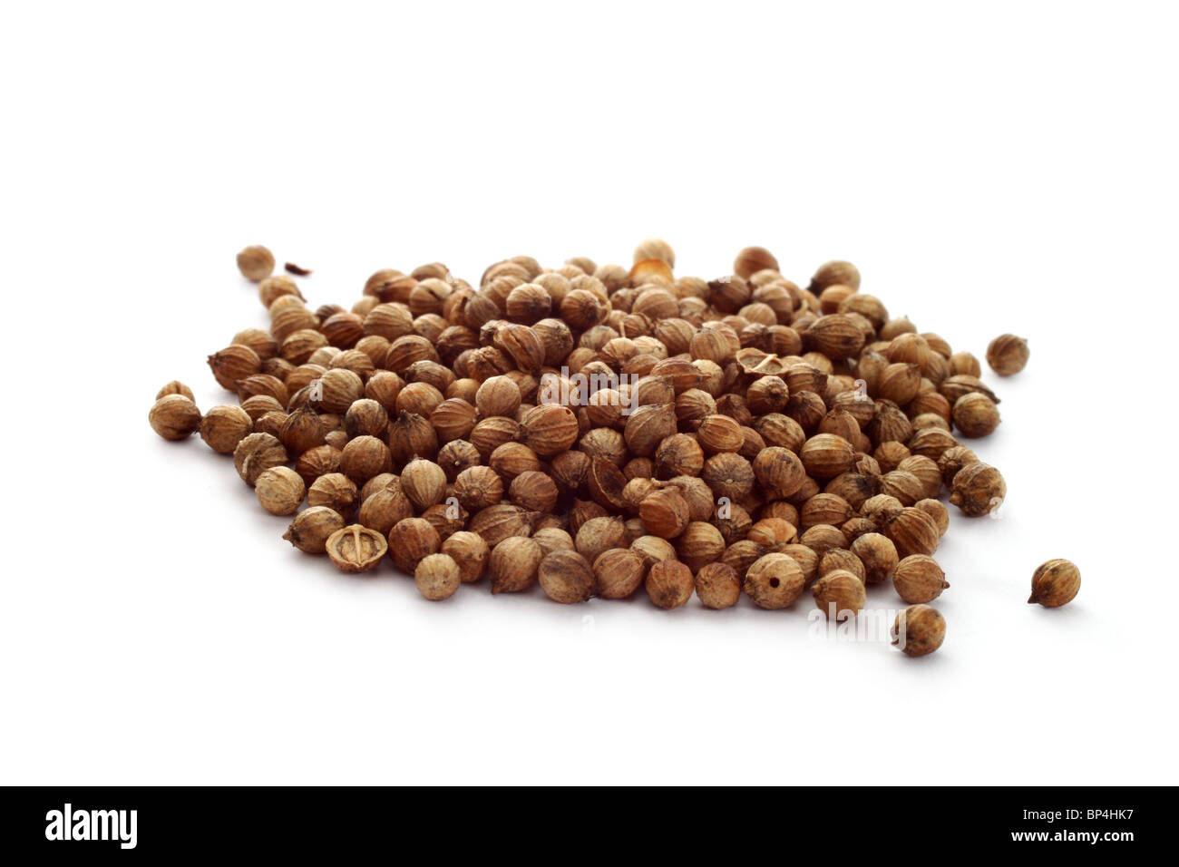 Coriander seeds isolated over white background Stock Photo - Alamy