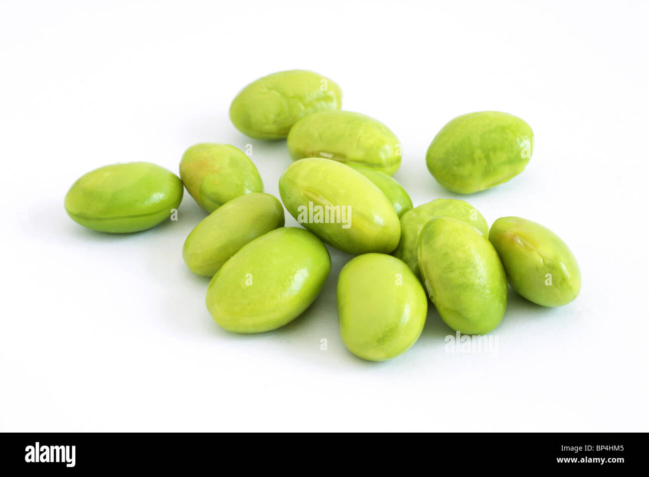 Fresh organic green soybeans Cut Out Stock Images & Pictures - Alamy