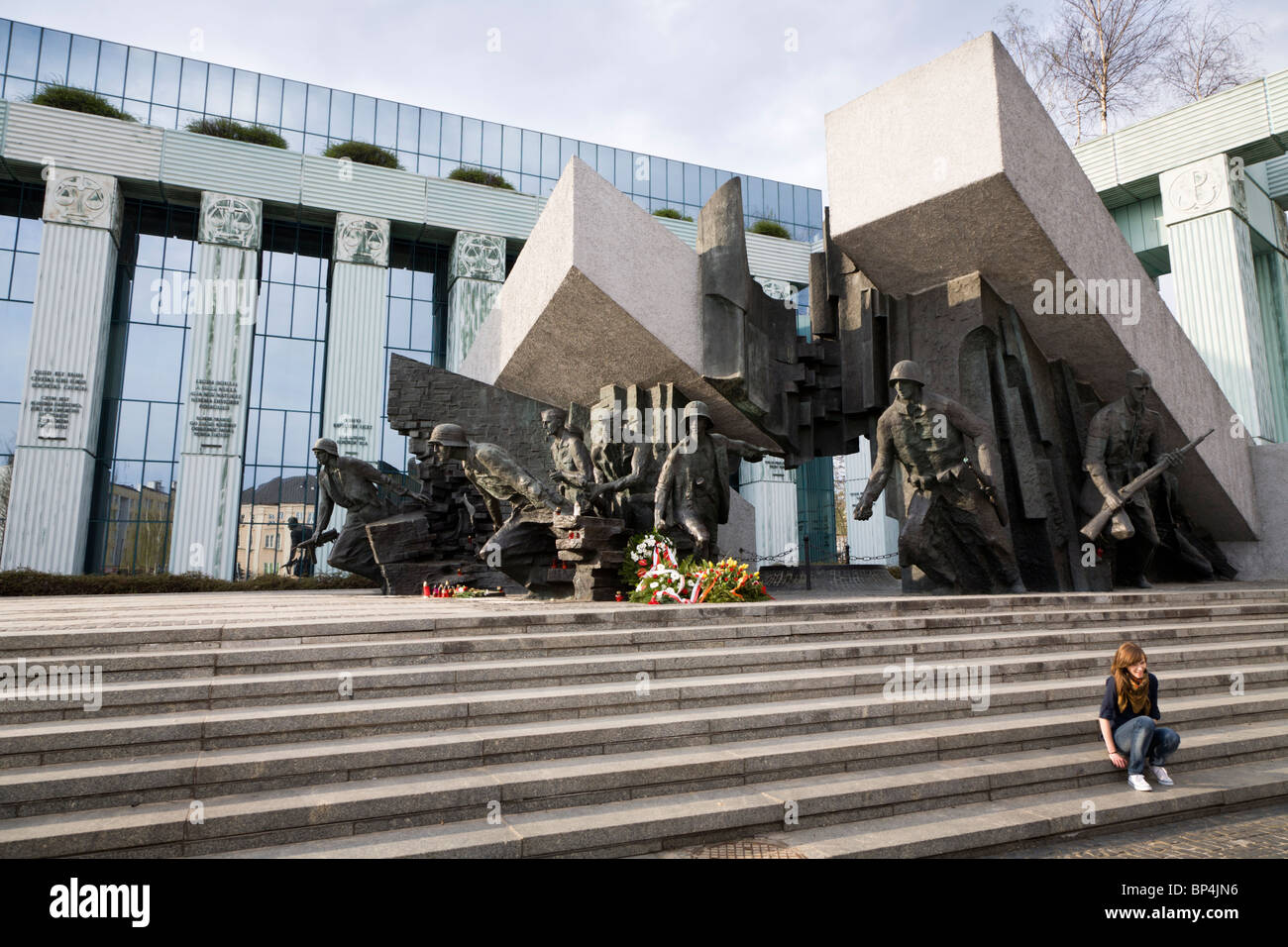 "Heroes of the Warsaw Uprising" monument in front of "The Supreme Court ...