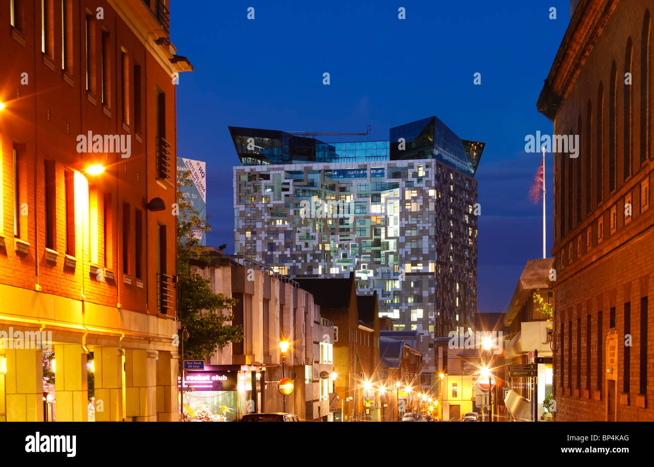 The Cube building as seen from Broad Street, Birmingham City Centre ...