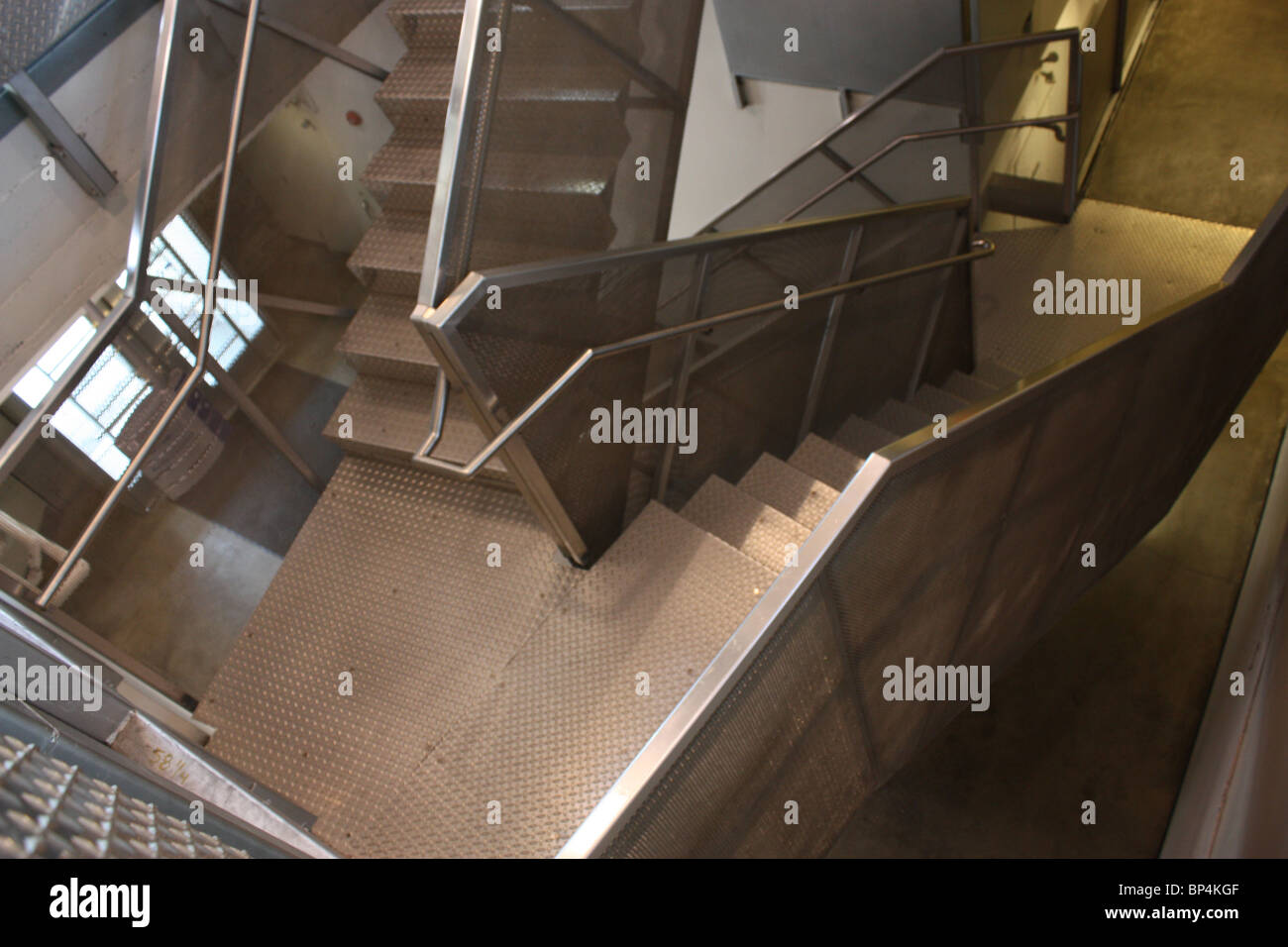 Inside Bonsecours Market silver metal stairs Stock Photo - Alamy
