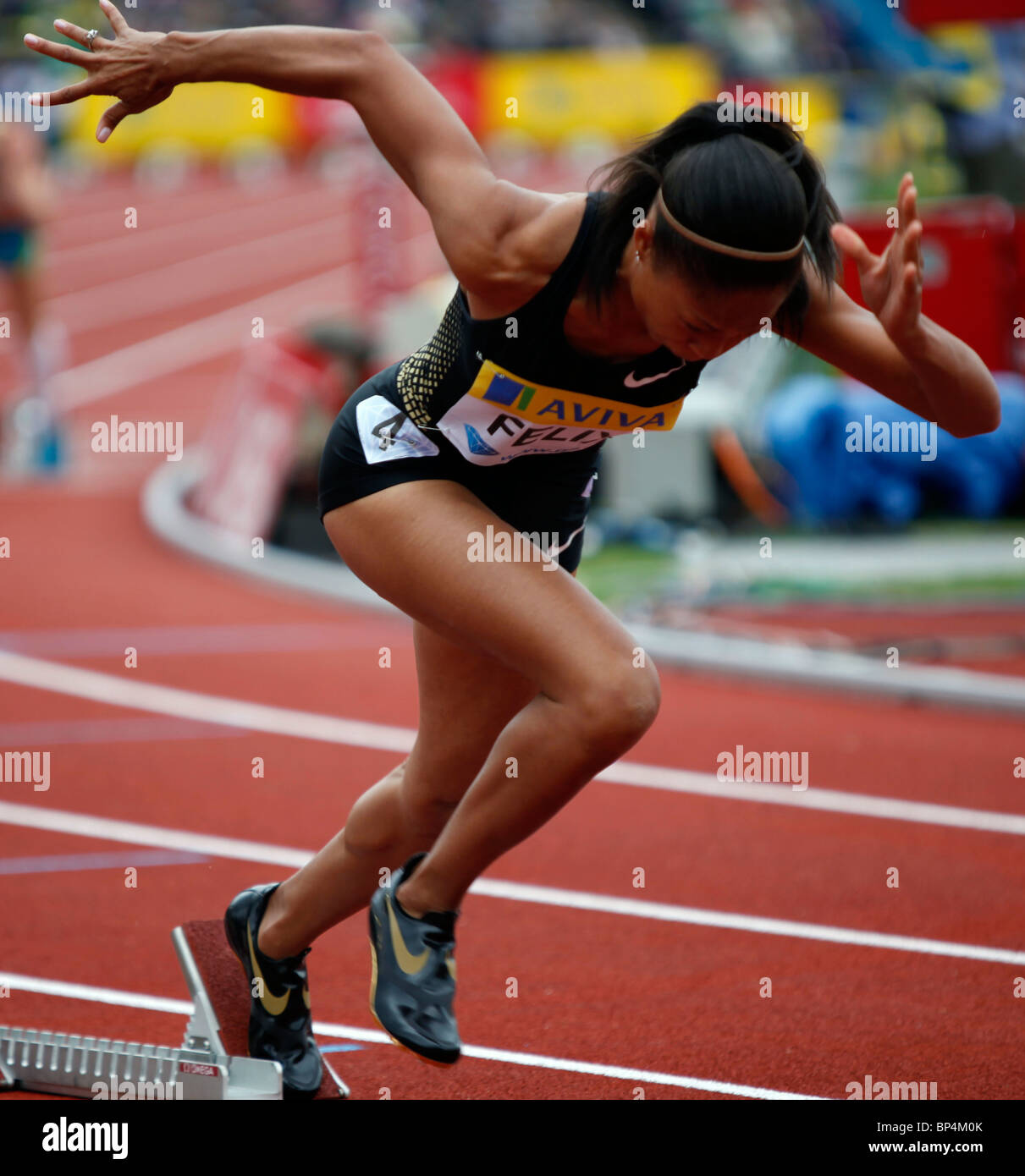 Allyson FELIX winner of the 400m women's race at Aviva London Grand ...