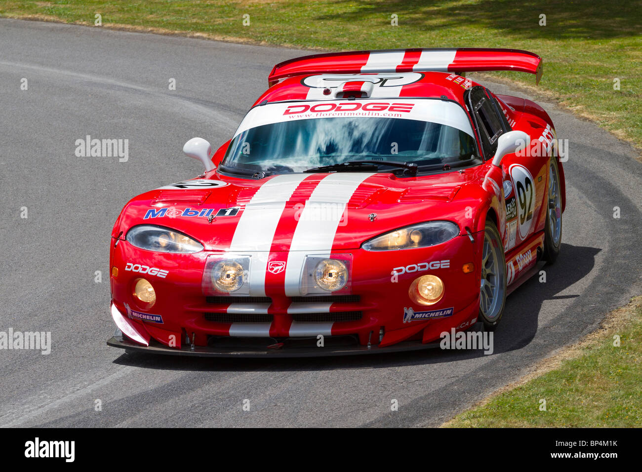 2000 Dodge Viper GTS-R with driver Florent Moulin at the 2010 Goodwood ...