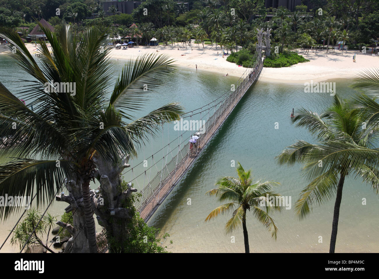 Sentosa Island, Singapore, suspension bridge Stock Photo - Alamy